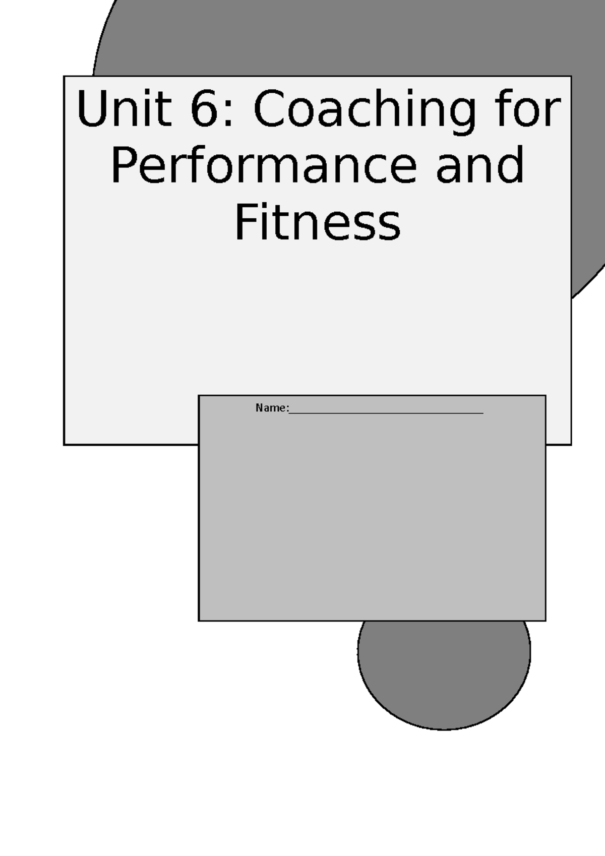 Sport assignment 1 - Unit 6: Coaching for Performance and Fitness - Studocu
