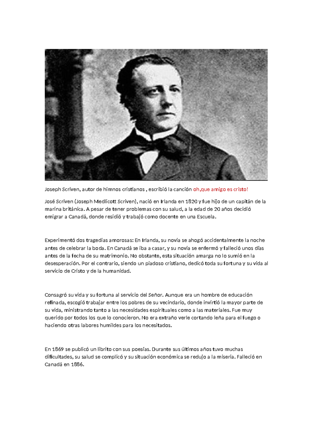 Joseph Scriven - A pesar de tener problemas con su salud, a la edad de ...