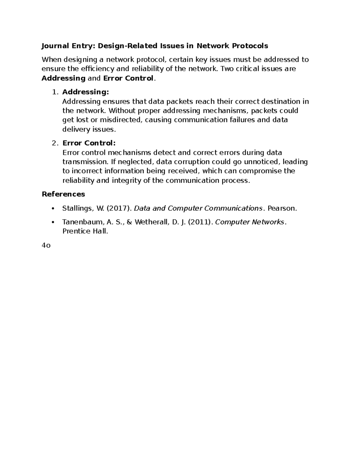 Learning Journal Unit 1 - Journal Entry: Design-Related Issues in ...