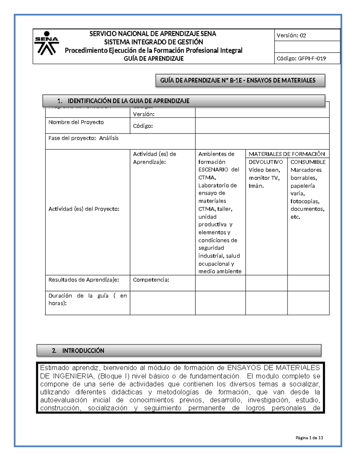 GFPI-F-019-GUIA GEN-B1E - Ensay DE MAT - SERVICIO NACIONAL DE APRENDIZAJE SENA SISTEMA INTEGRADO ...