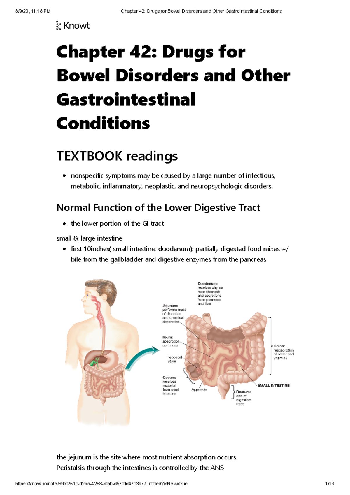 Chapter 42 Drugs for Bowel Disorders and Other Gastrointestinal ...