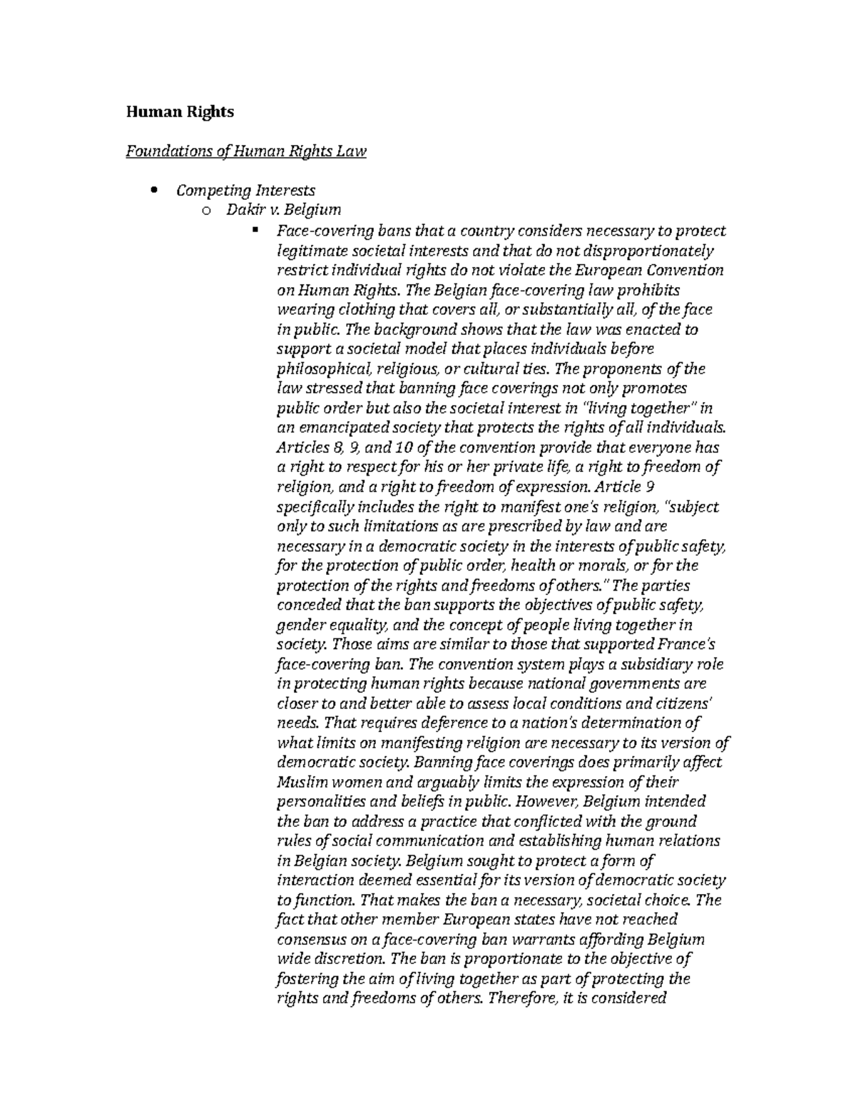 Human Rights - Lecture Notes - Human Rights Foundations of Human Rights ...