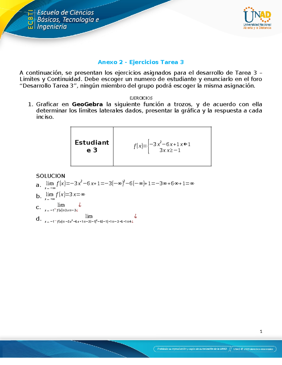 Desarrollo de ejercicios tarea 3 - Anexo 2 - Ejercicios Tarea 3 A continuación, se presentan los ...