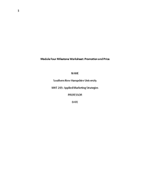 MKT 205 Module 7 Marketing Analysis For Persona - MKT-205 - SNHU - Studocu