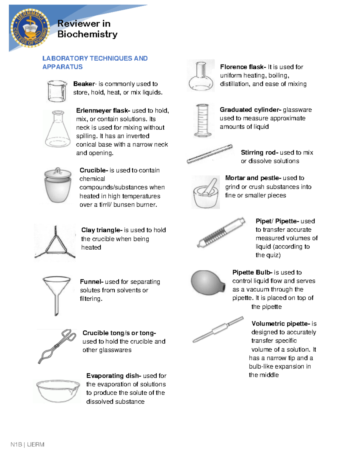 [MC 2] Biochemistry - Biochemistry LABORATORY TECHNIQUES AND APPARATUS ...