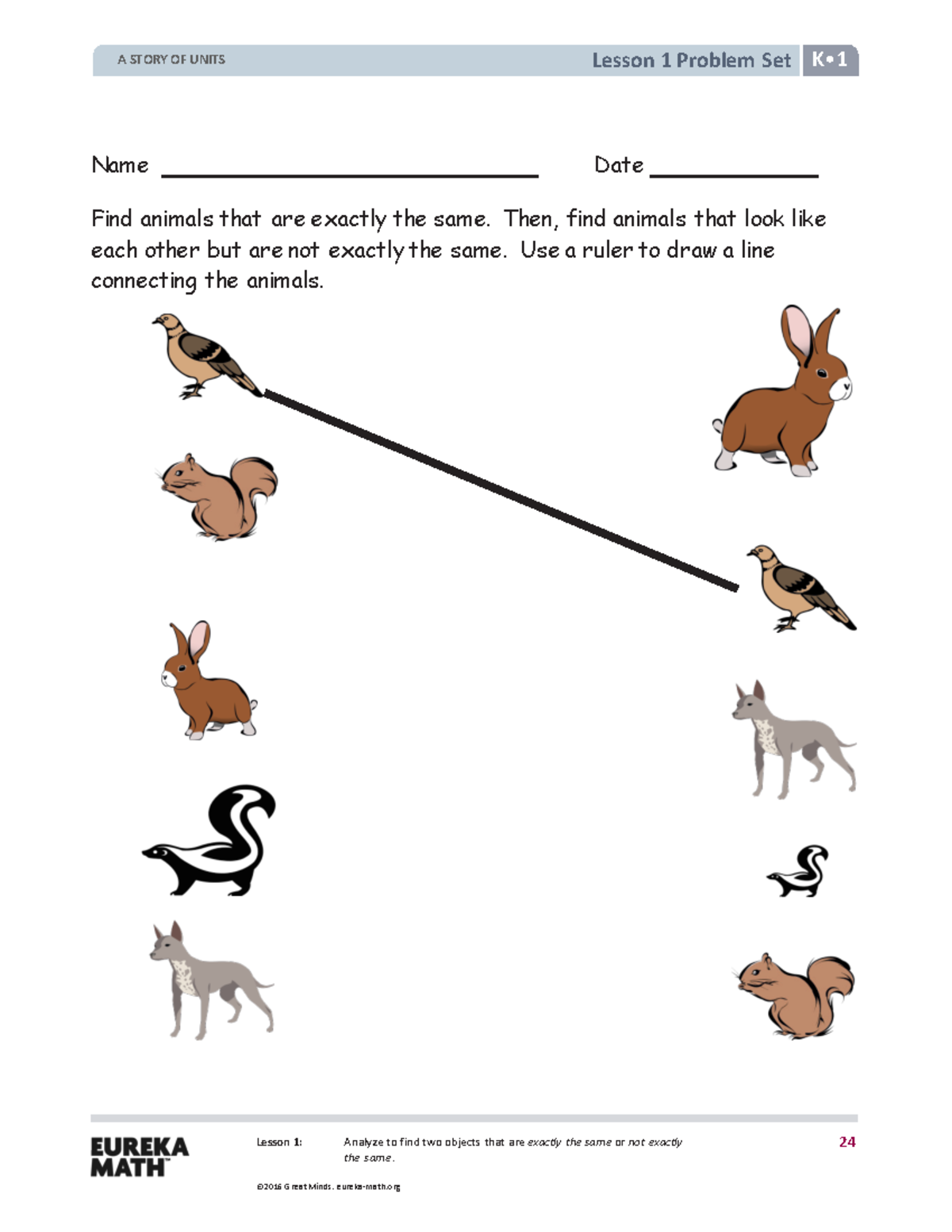 K Eureka Module 1 - math note for student in K - Lesson 1 Problem Set K ...