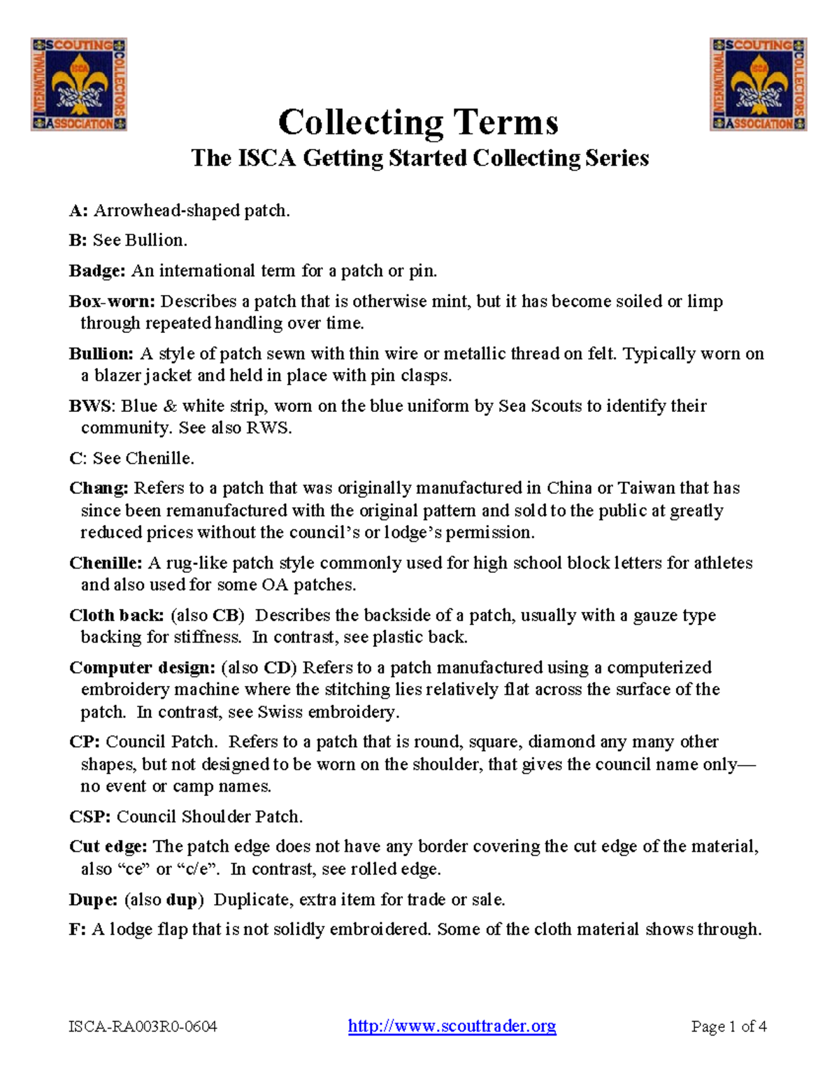 Collecting Terms - Collecting Terms The ISCA Getting Started Collecting ...