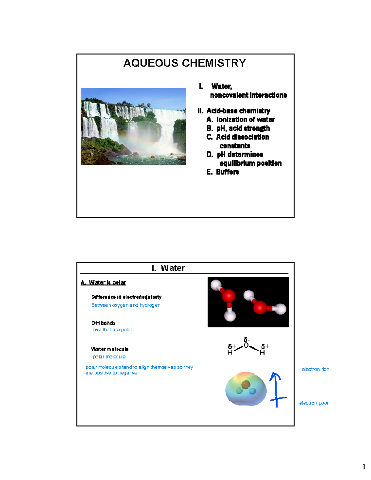 2. Aqueous chemistry - AQUEOUS CHEMISTRY II. Acid-base chemistry A ...