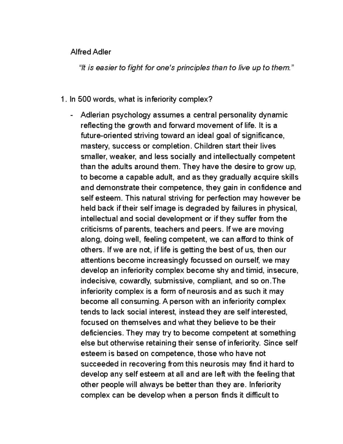 Alfred Adler Famous Experiments at Kathryn Rodrigues blog