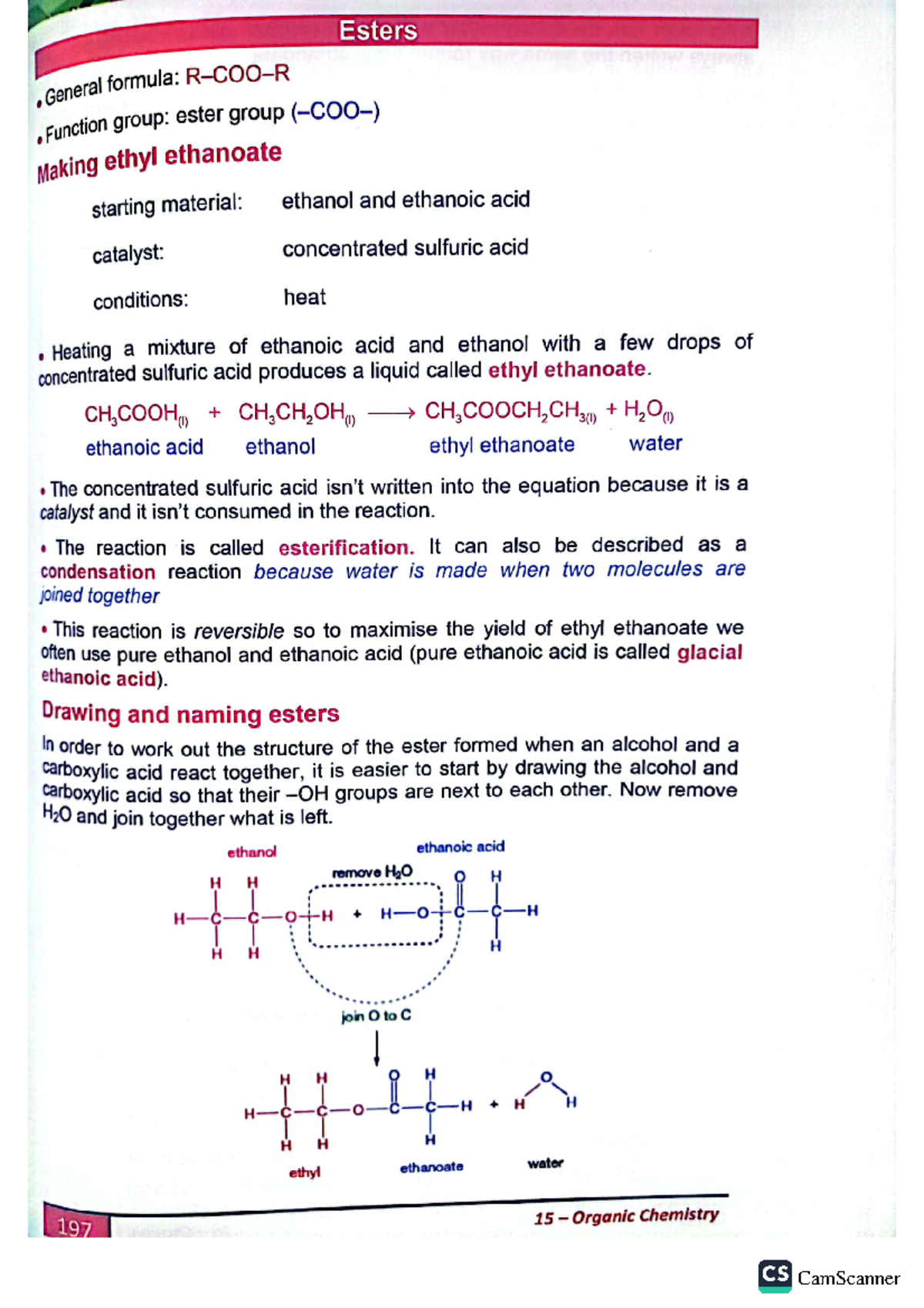 Ester and polymer - Organic Chemistry - Studocu