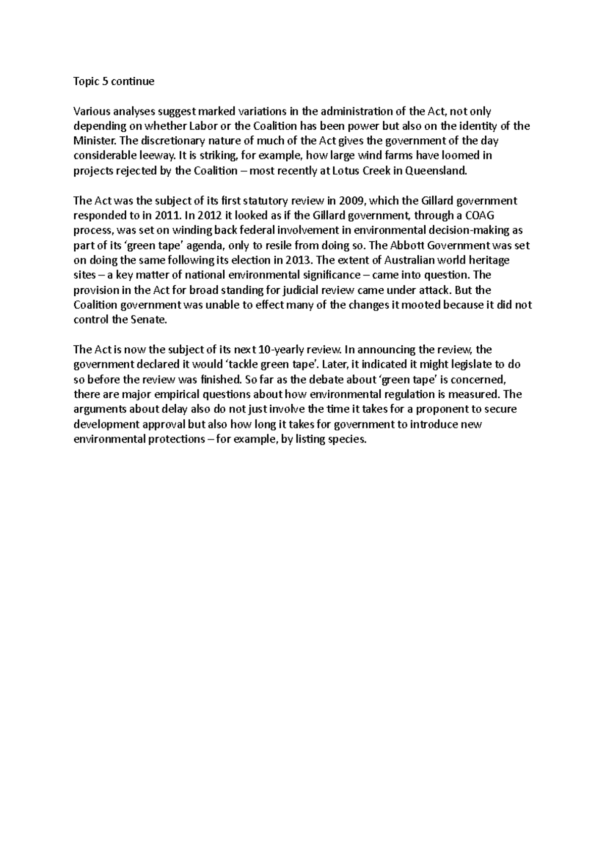 Topic 5 continue - Reading guides with some links - Topic 5 continue ...