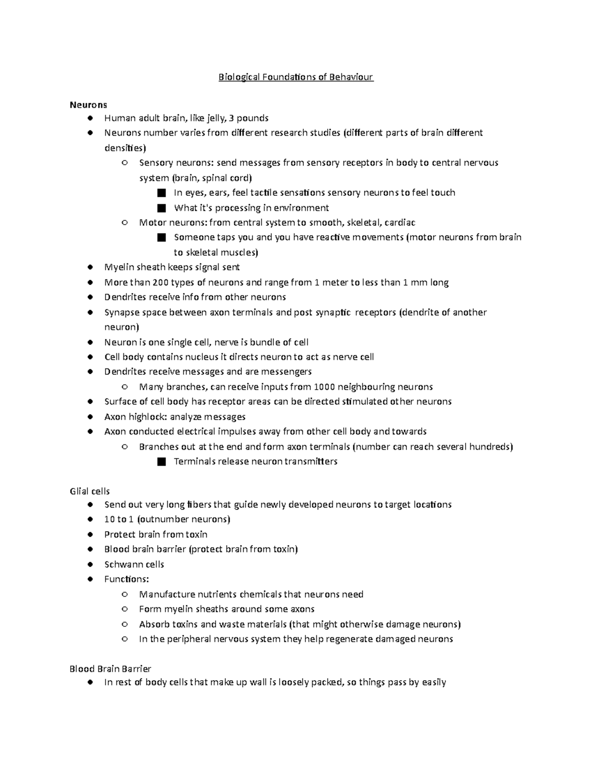 Lecture 3 - Lisa smithson notes with some of my notes - Biological ...