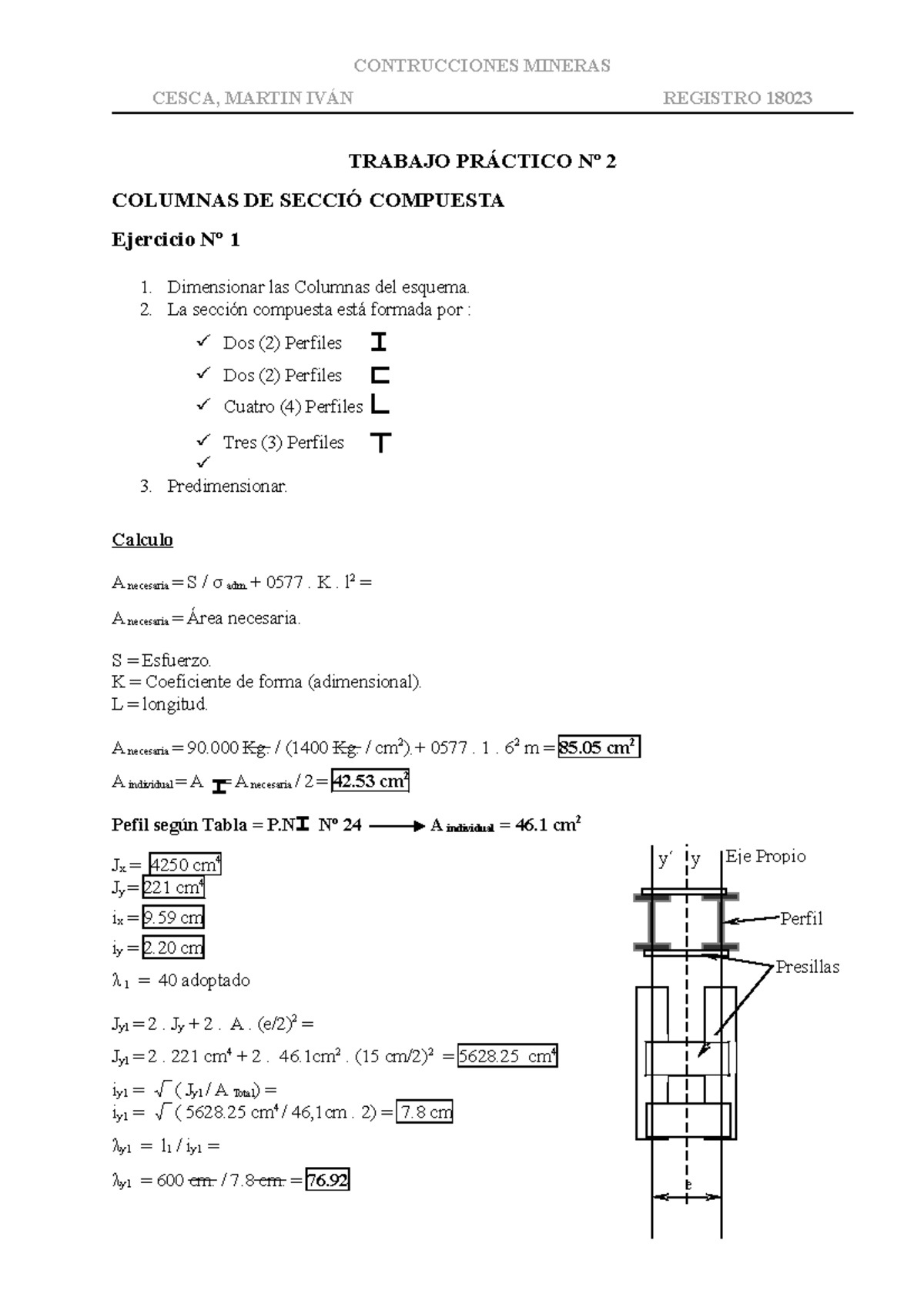 Trabajo Práctico Nº 2 - CESCA, MARTIN IVÁN REGISTRO 18023 TRABAJO ...