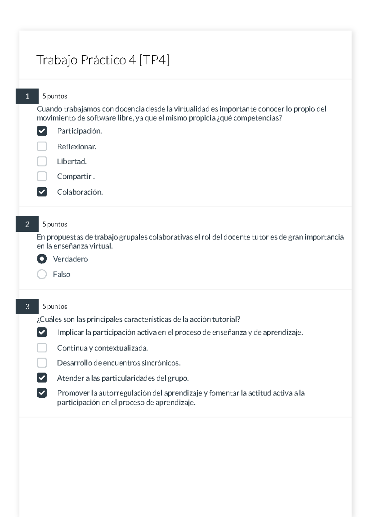 Trabajo Práctico 4 [TP4] Las Nuevas Tecnologias - 5 puntos Cuando trabajamos con docencia desde ...
