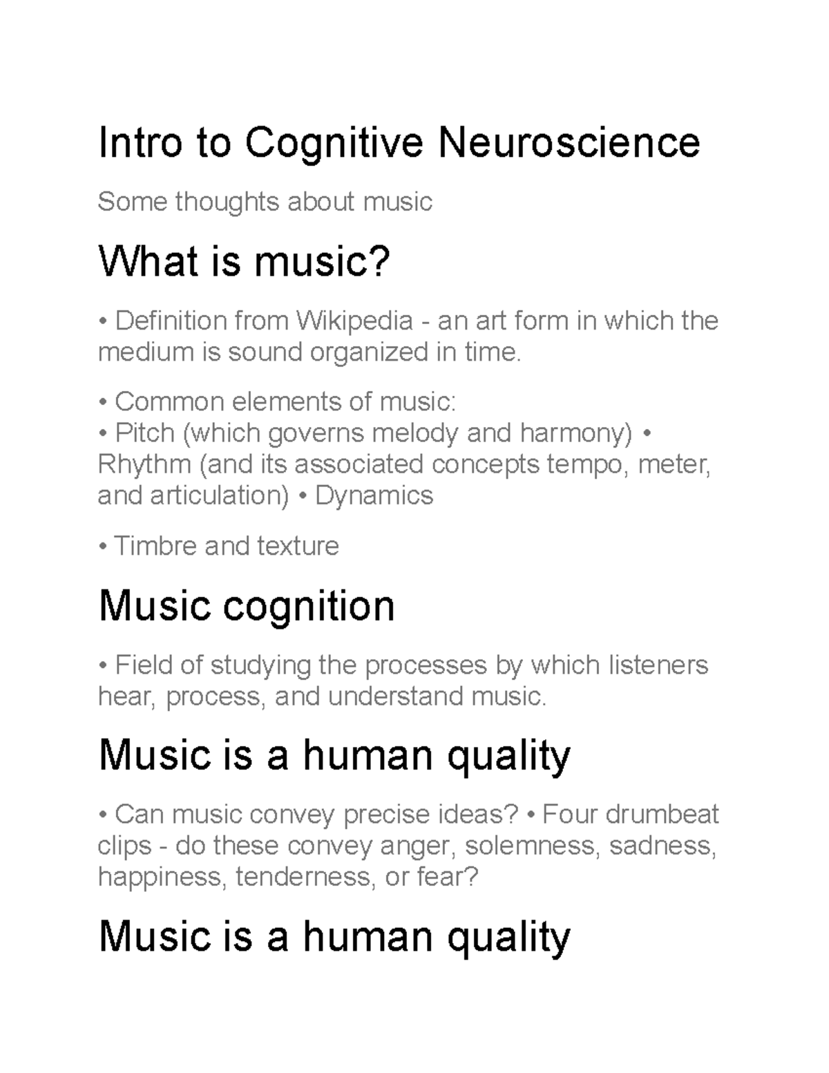 Intro to Cognitive Neuroscience 10 - Intro to Cognitive Neuroscience ...