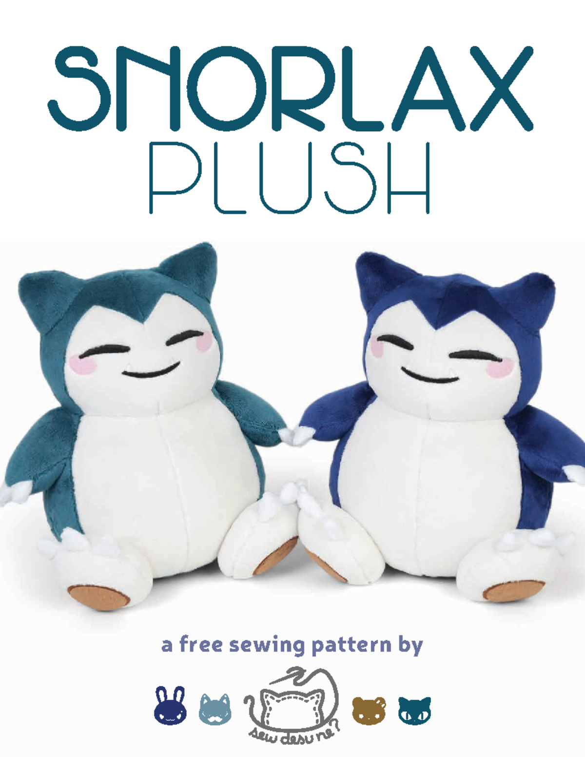 Snorlax Plush Sewing Pattern - snorlaxsnorlax plush a free sewing ...