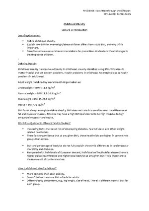 Sarcopenia - Dr Redshaw lecture notes. - Dr Zoe Redshaw Sarcopenia ...