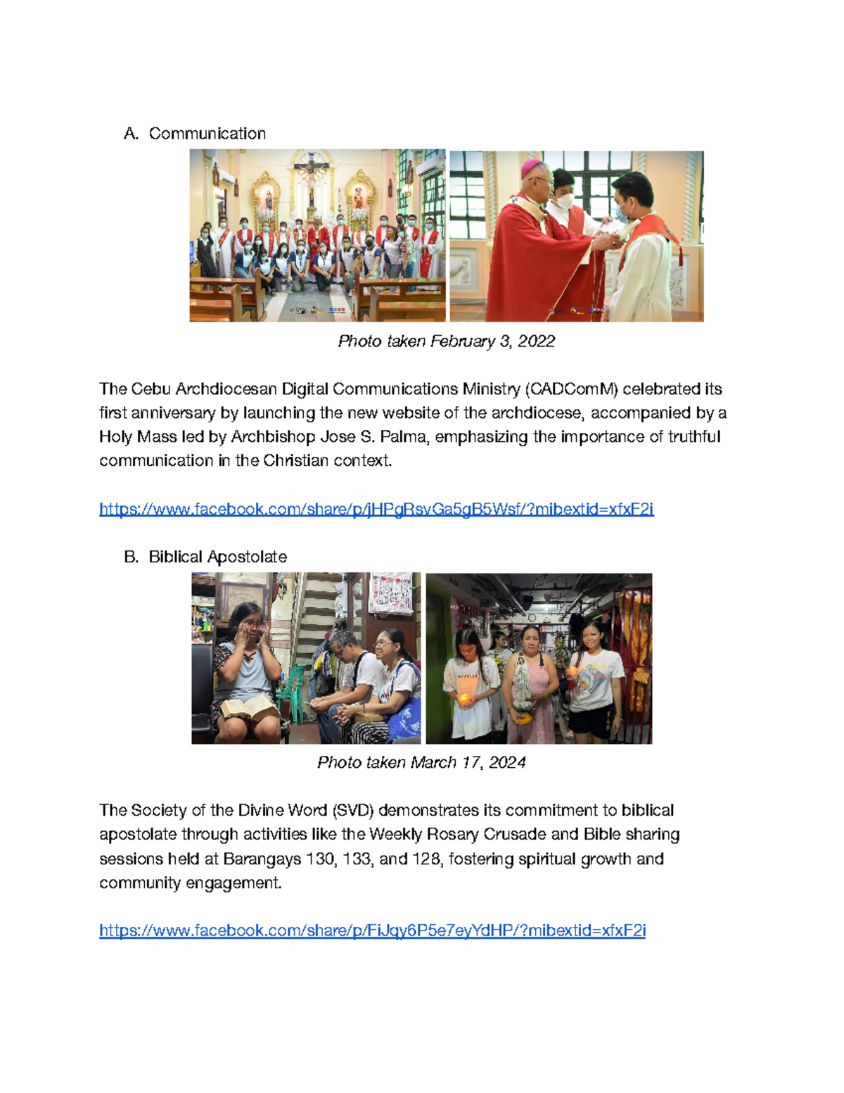 Lesson 7 Formative Seeing Activity - SVD Mission Conversation - A ...