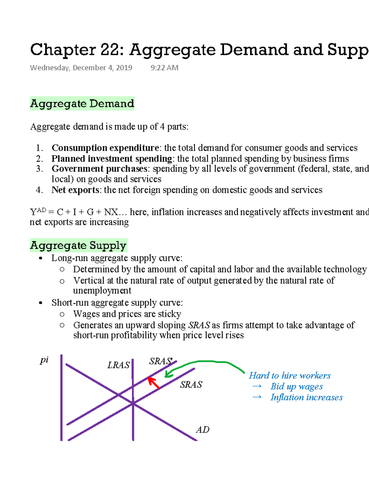 Chapter 22 Aggregate Demand and Supply - Warning: TT: undefined function: 32 Warning: TT ...