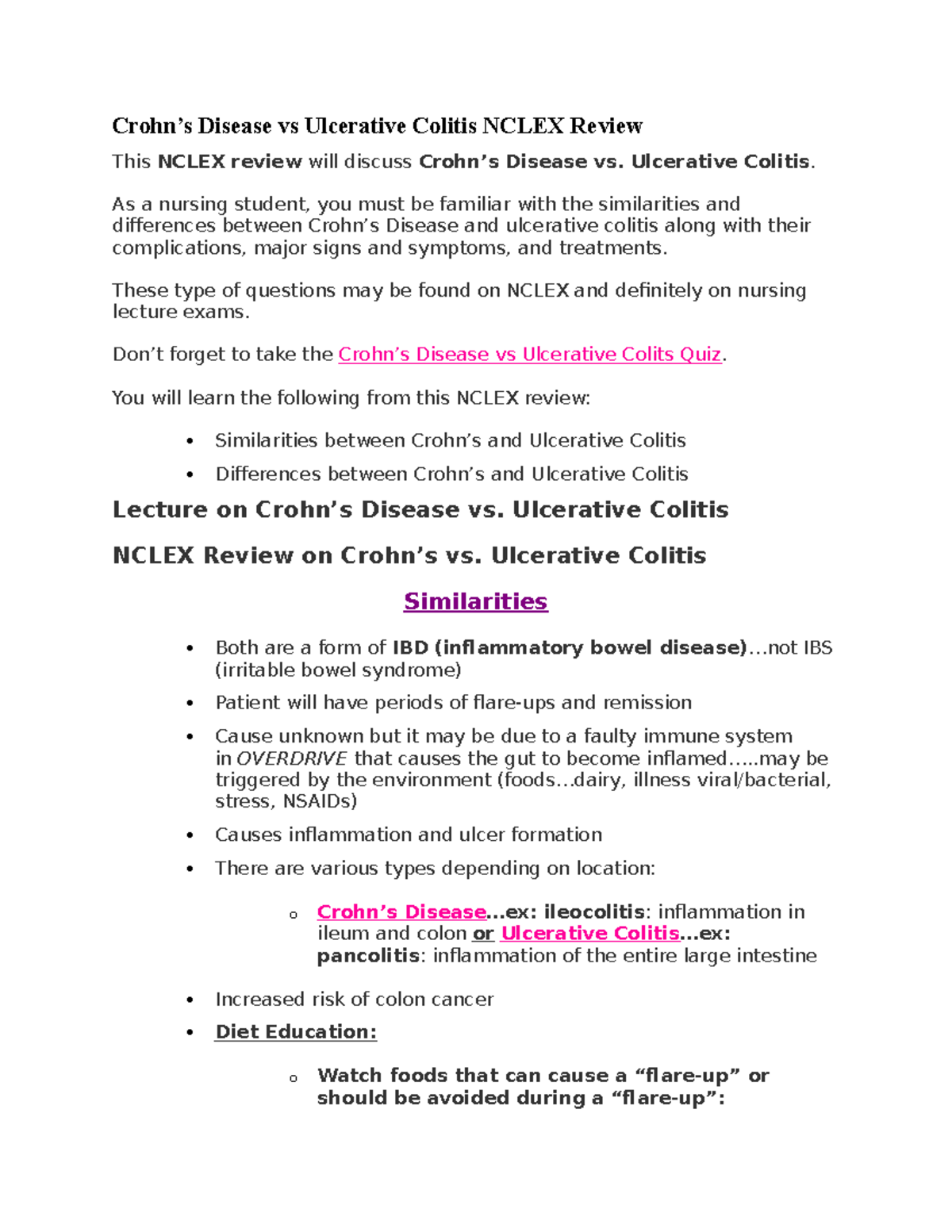 Crohn - Professor Keller, helpful - Crohn’s Disease vs Ulcerative ...