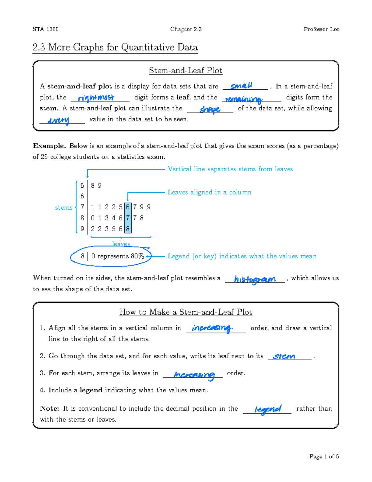 2.3 Handout - Biostatistics- Professor Lee - 2 More Graphs for ...