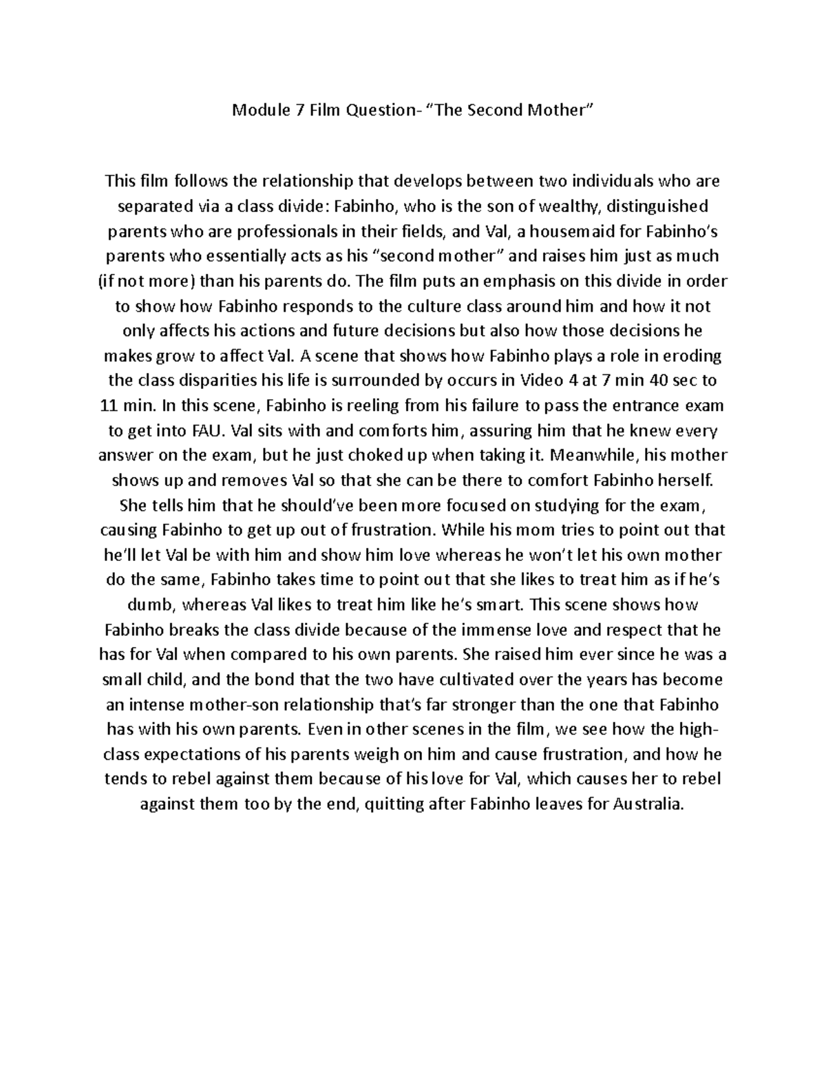 Module 7 Film Question - Important assignment for the course. - Module ...