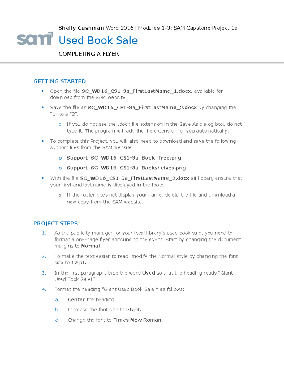 Instructions SC WD16 CS1-3a - Used Book Sale COMPLETING A FLYER GETTING ...