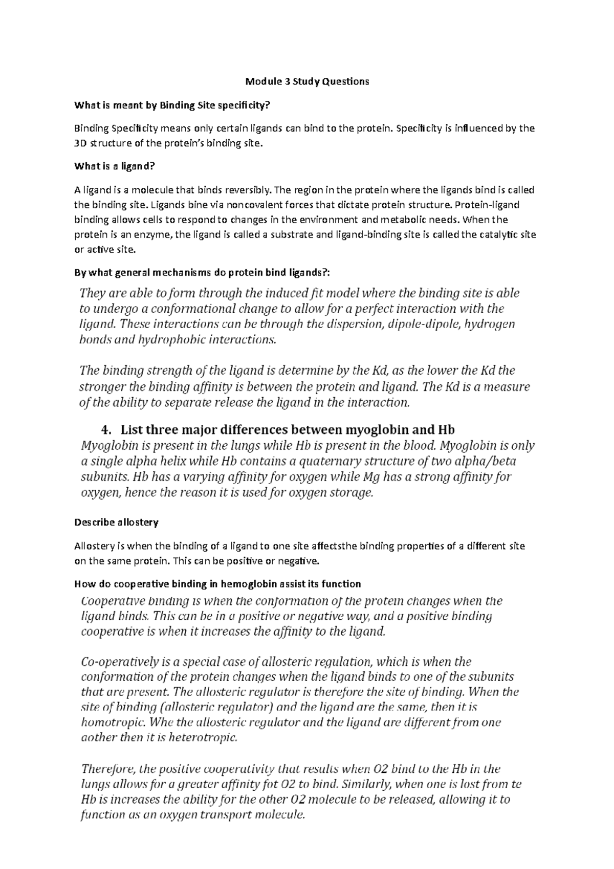 Module 3 Study Questions - Module 3 Study Questions What is meant by ...