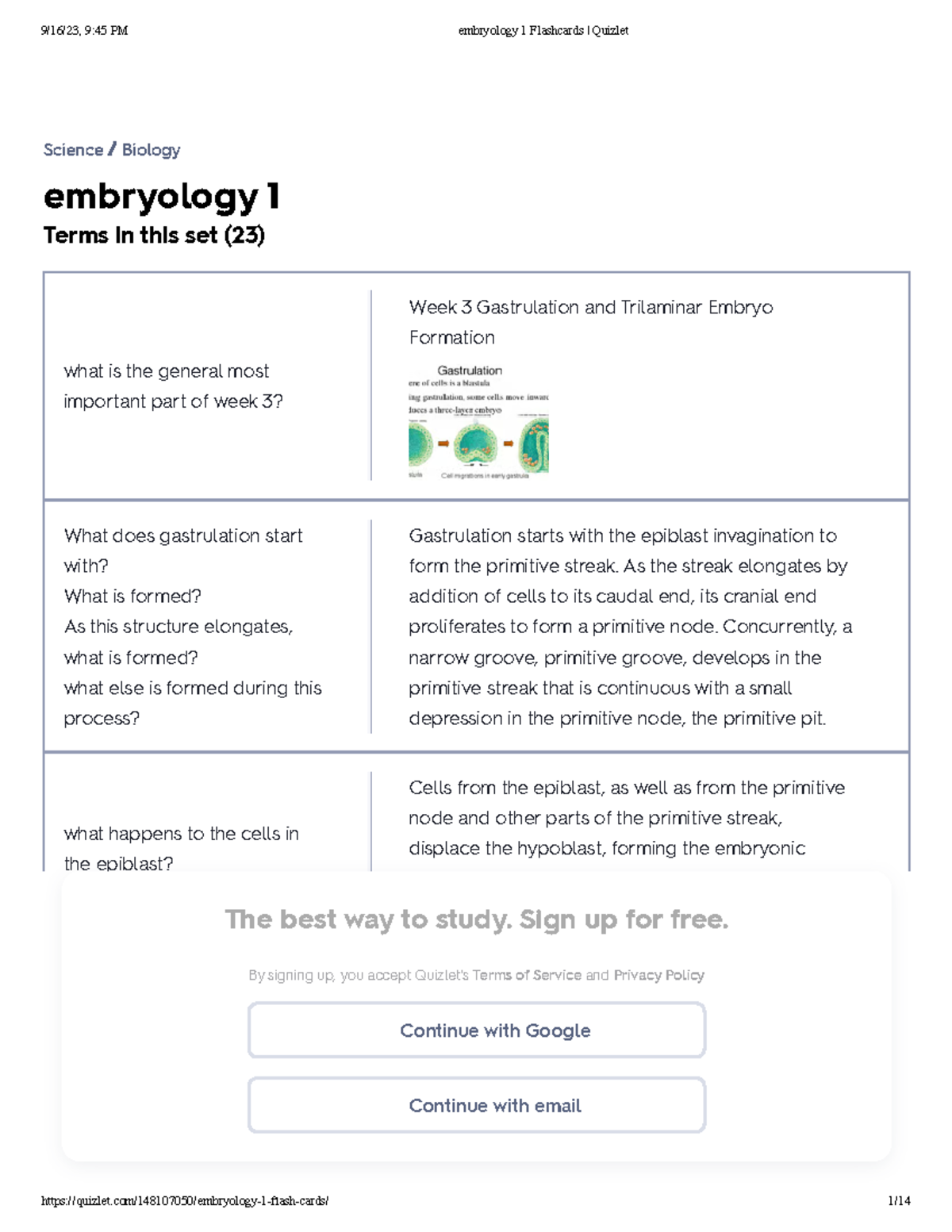 Embryology 1 Flashcards - embryology 1 Science Biology Terms in this ...