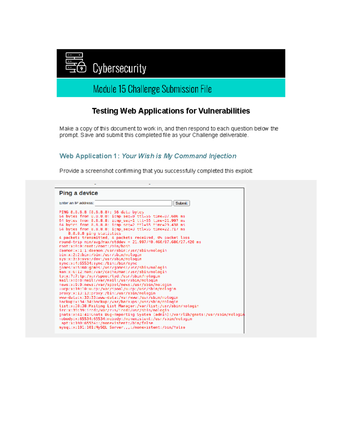 Susan Bukosky M15 Challenge Submission File - Cybersecurity Module 15 ...
