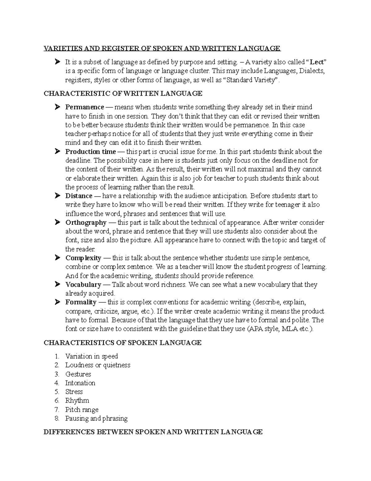 Chapter 3 1 - Acitvity - VARIETIES AND REGISTER OF SPOKEN AND WRITTEN ...