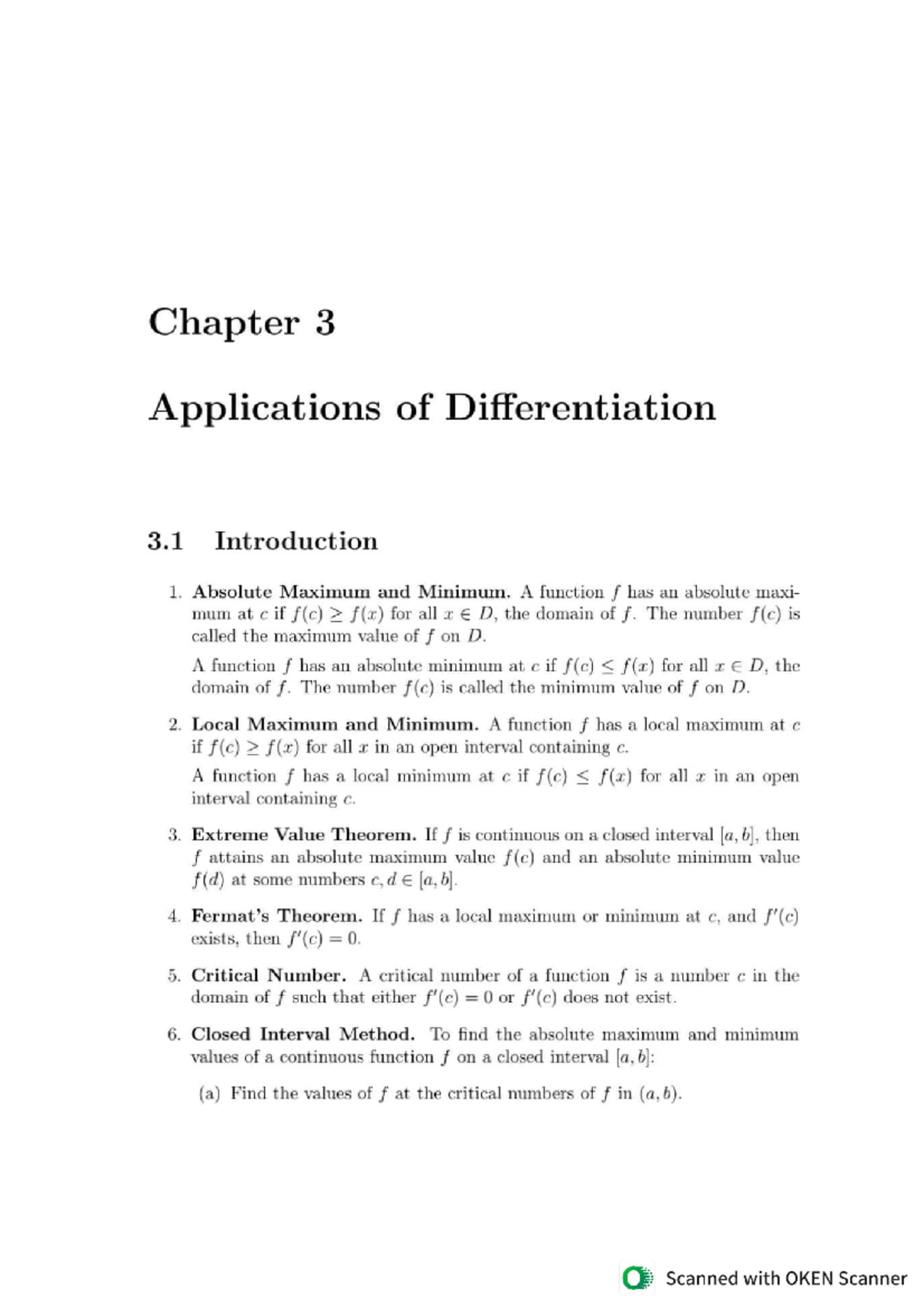Applications of Differentiation - Mathematics - Studocu