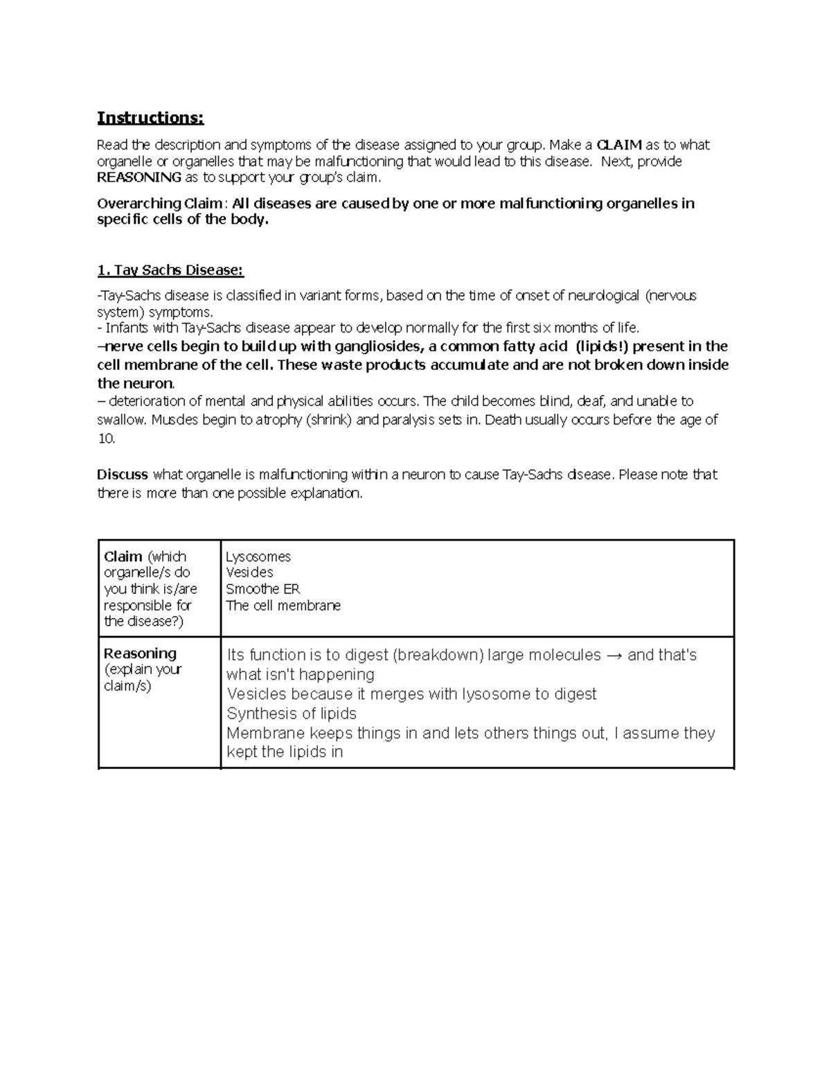 Cell Structure and Function Application Questions SL A Block 2022 ...