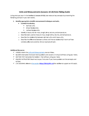 Module 1 (introduction to physical science) note-taking guide - Module ...