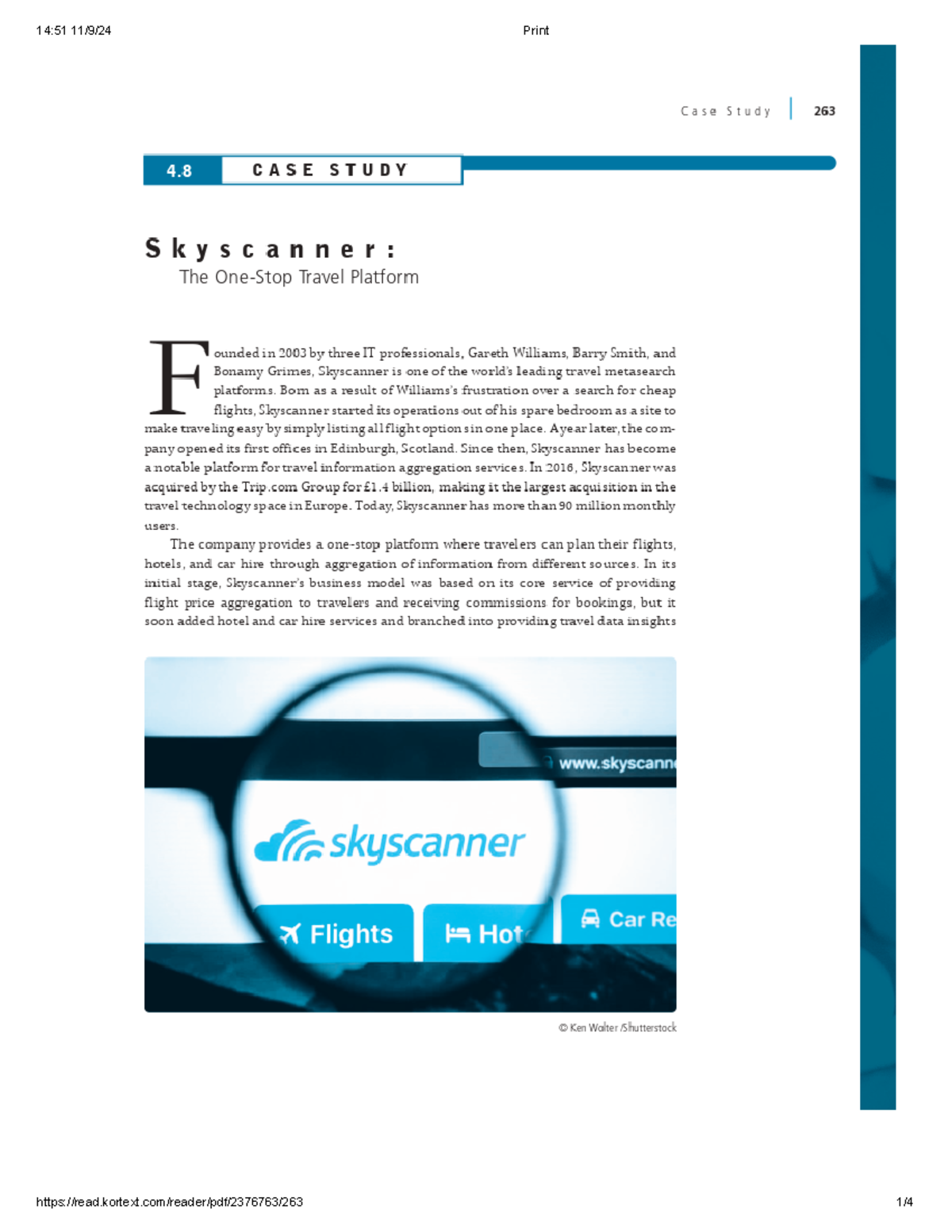 Skyscaner case for video presentation - 14:51 Print Case Study 263 4 CASE STUDY Skyscanner: The ...