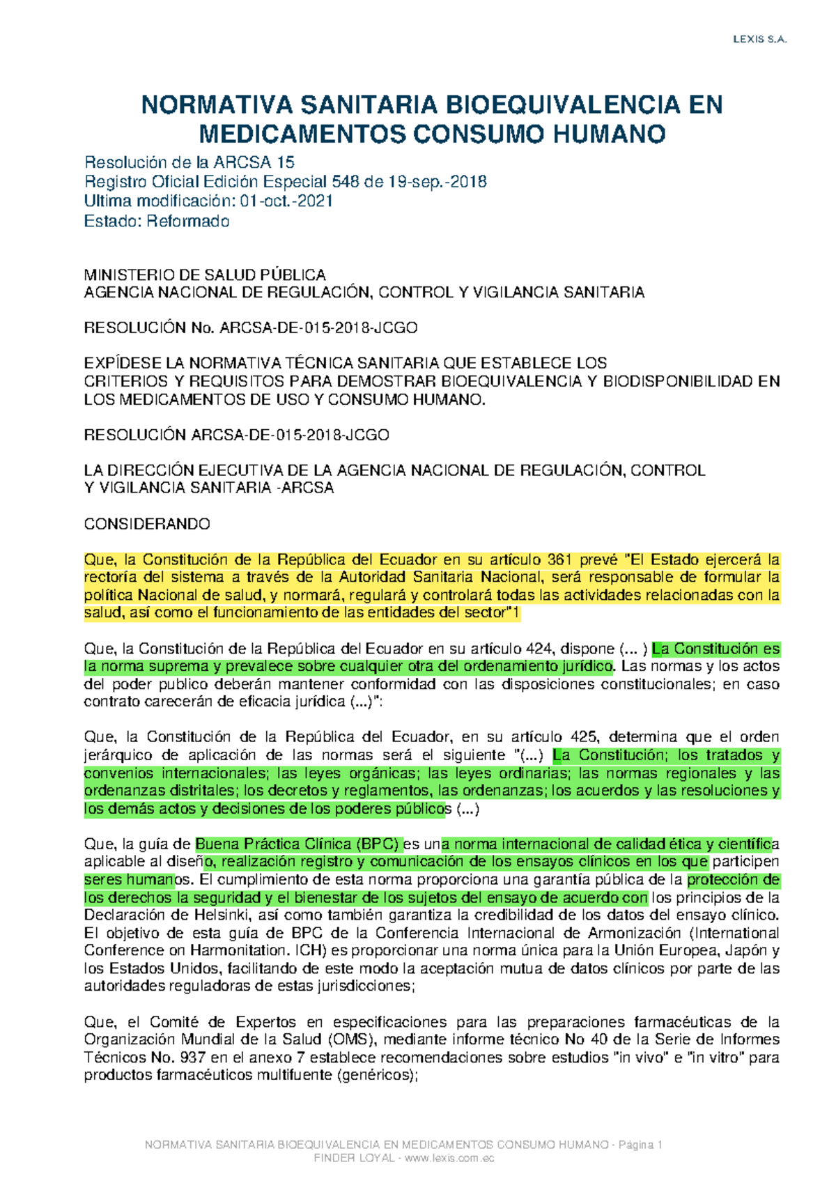 1.4. Resolucion- Arcsa-DE-015-2018-JCGO - Studocu