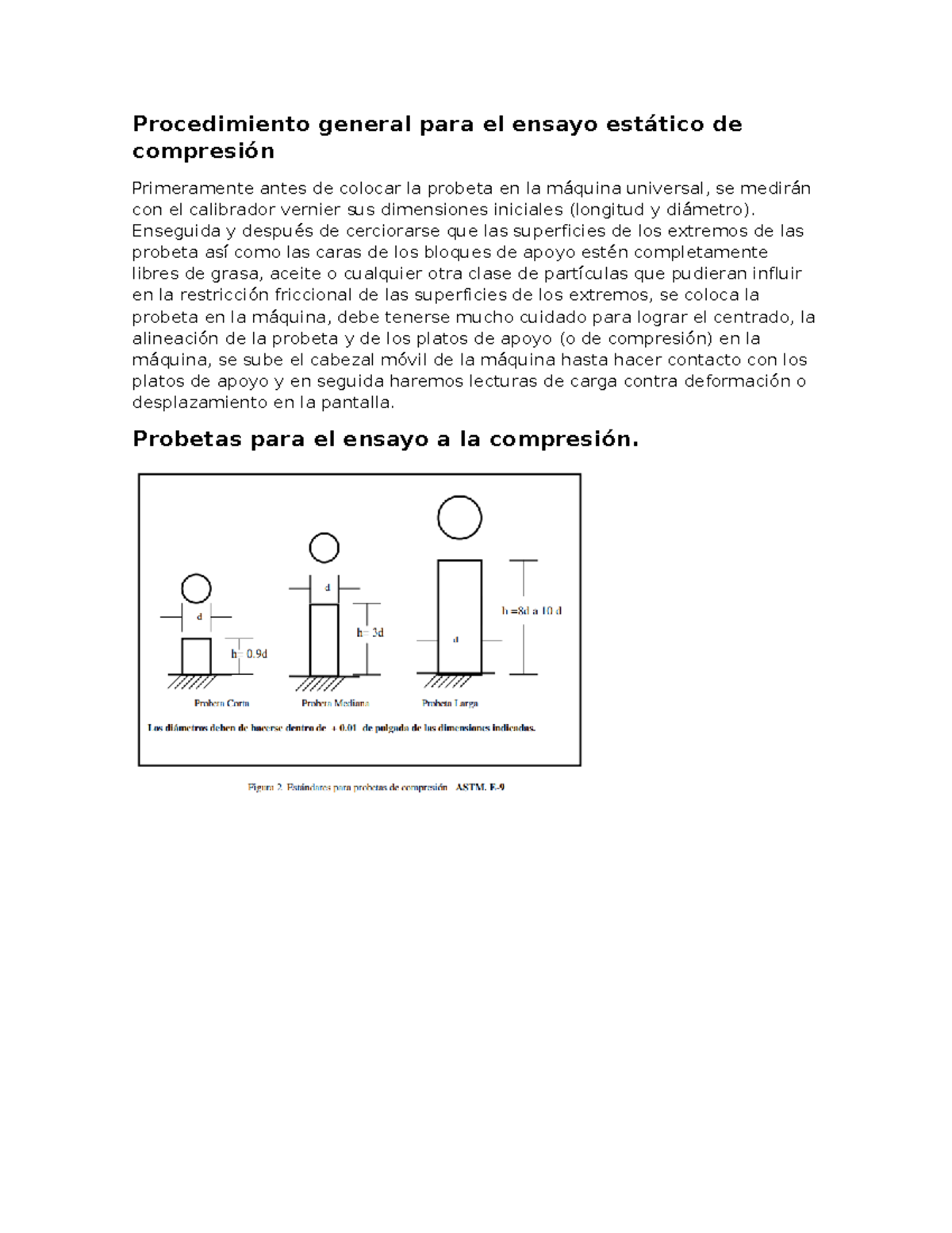 392935155 Procedimiento General Para El Ensayo Estatico de Compresion - Procedimiento general ...