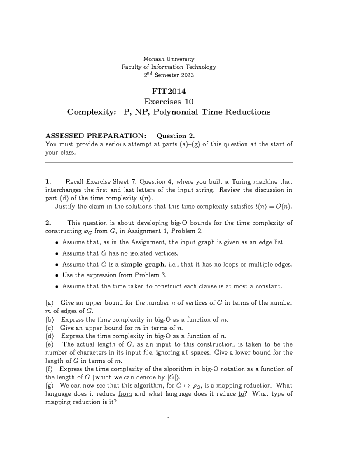 FIT2014 wk10 tutorial exercise - Monash University Faculty of ...