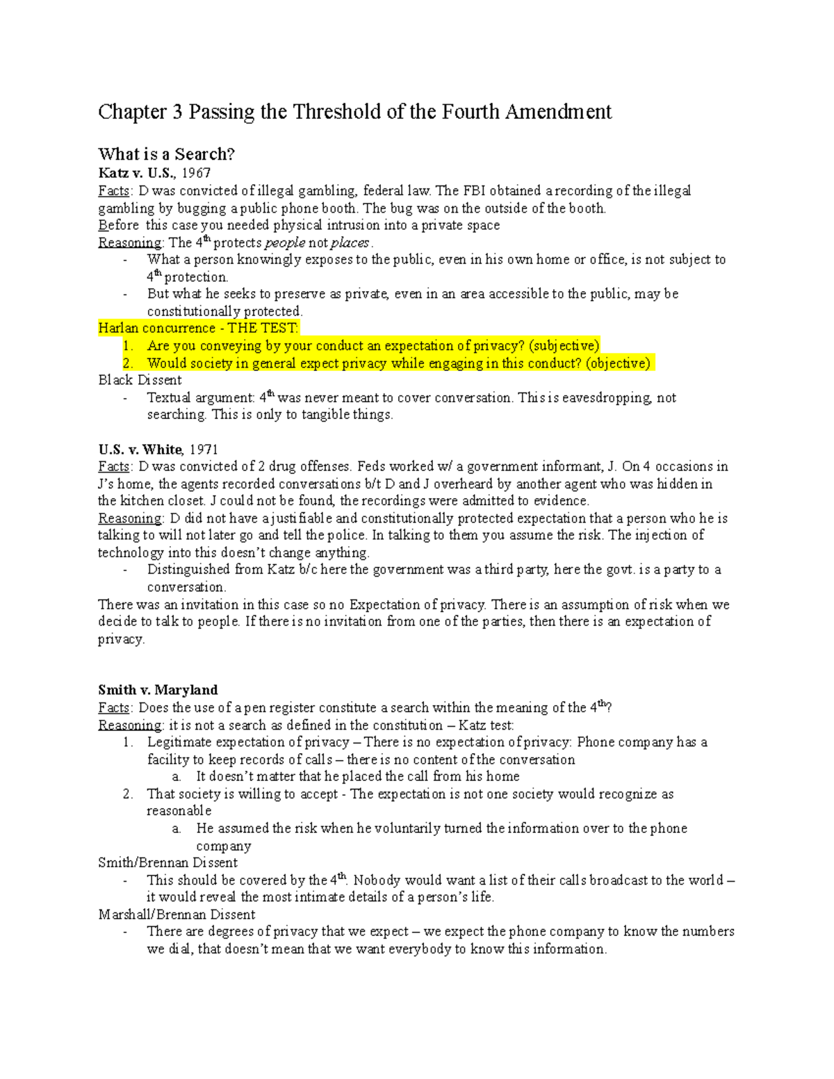 Chapter 3 Passing the Threshold of the Fourth Amendment - Chapter 3 ...
