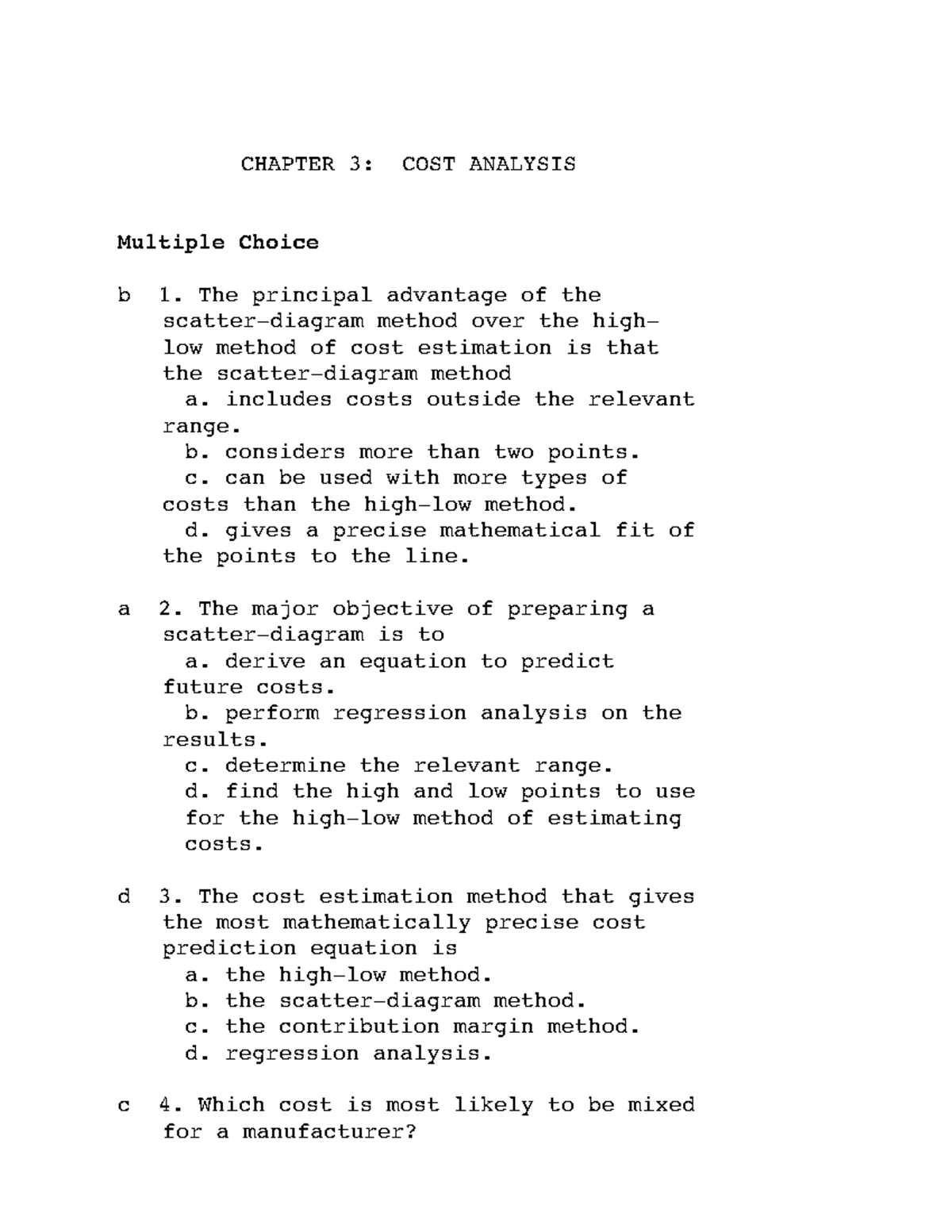 Cos accounting Activity based costing chapter 3 - CHAPTER 3: COST ...