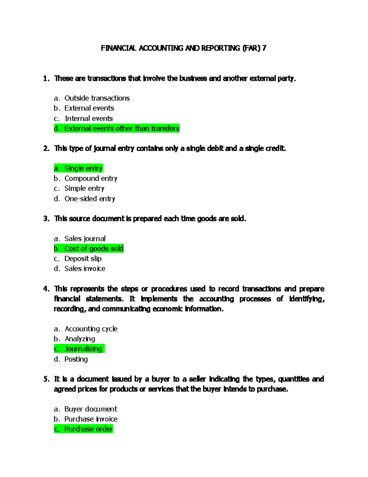Financial Accounting AND Reporting 7 - FINANCIAL ACCOUNTING AND ...