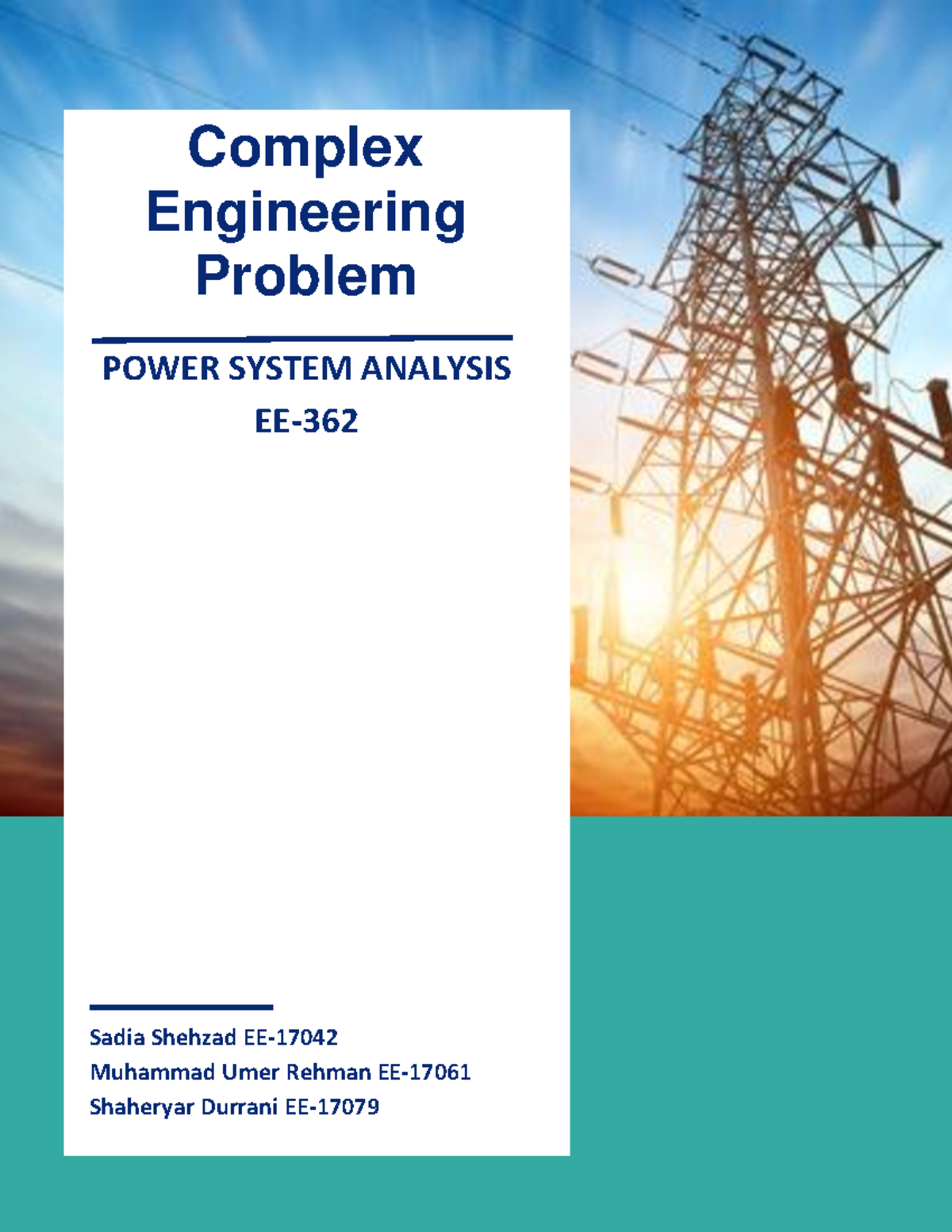 CEP PSA - cep of psa - NED University of Engineering & Technology Department of Electrical - Studocu
