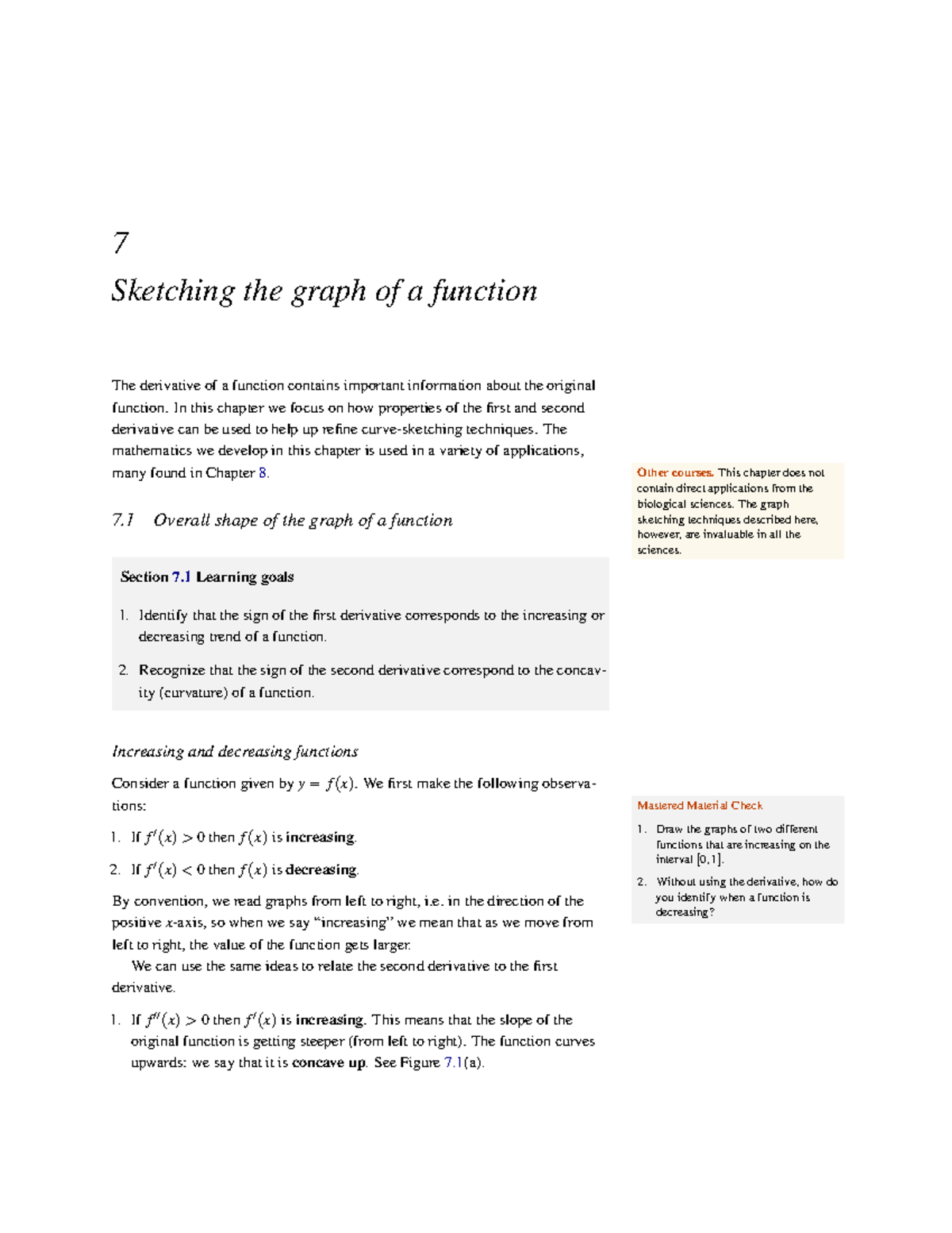 Math154 Ch07 - Math 154 Chapter 7 - 7 Sketching the graph of a function ...