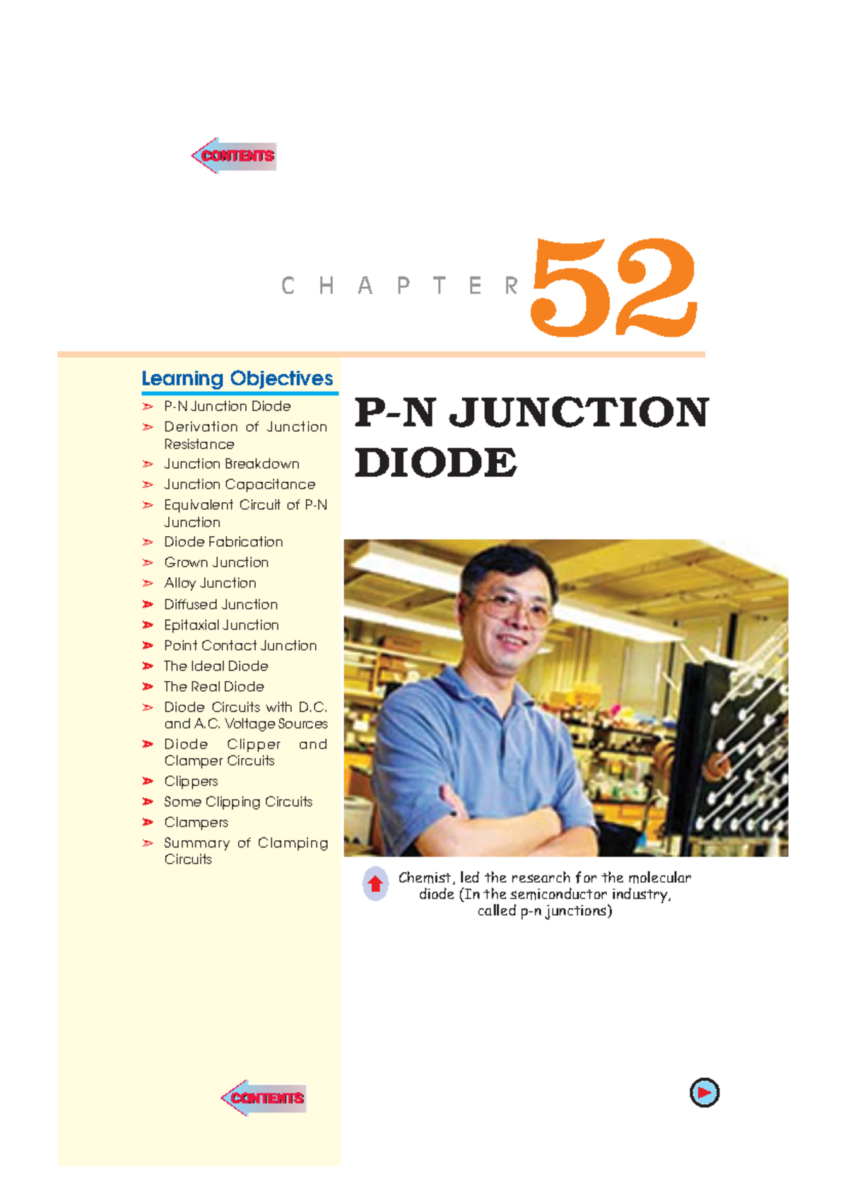 Ch-52 - fgdfh - P-N JUNCTION DIODE 52 C H A P T E R Learning Objectives ...