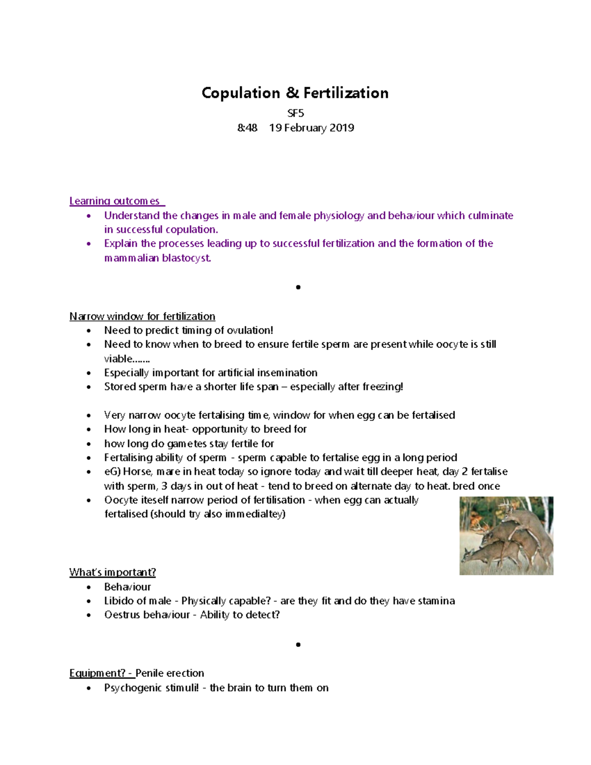 Copulation & Fertilization - Copulation & Fertilization SF 8:48 19 ...