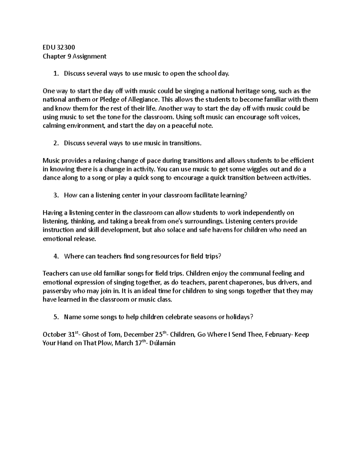 Chapter 9 Summary Assignment - EDU 32300 Chapter 9 Assignment Discuss ...