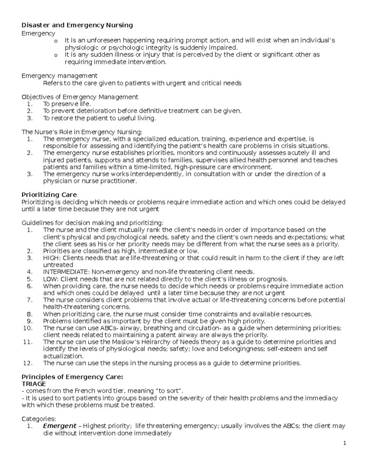 Disaster and Emergency Nursing - Disaster and Emergency Nursing ...