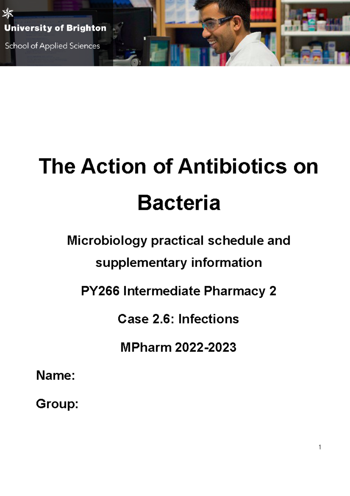 Infections case micro lab schedule and coursework - The Action of ...