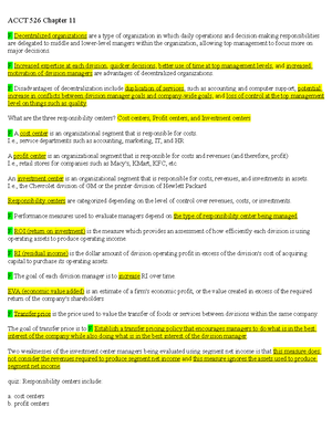 ACCT 526 Chapter 7 - Study terms - ACCT 526 Chapter 7 Differential revenues and costs represent ...