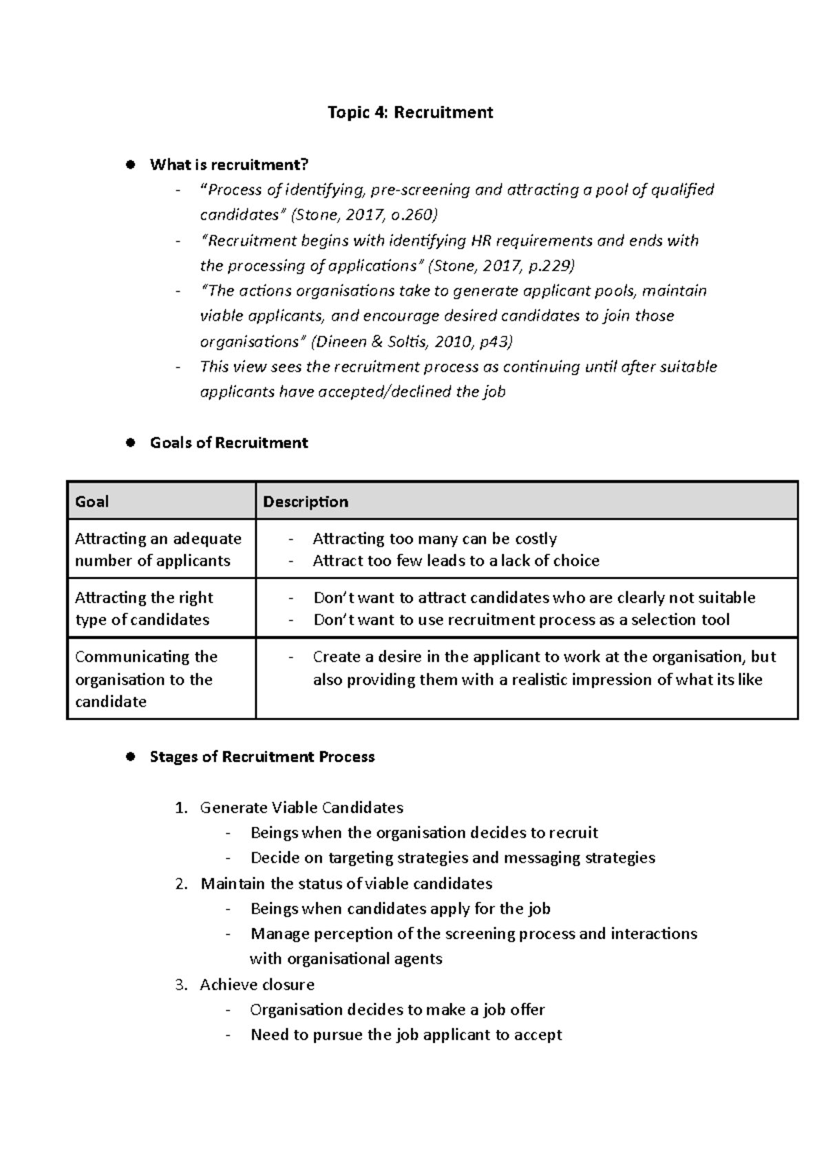 Topic 4 Recruitment - Topic 4: Recruitment What is recruitment ...